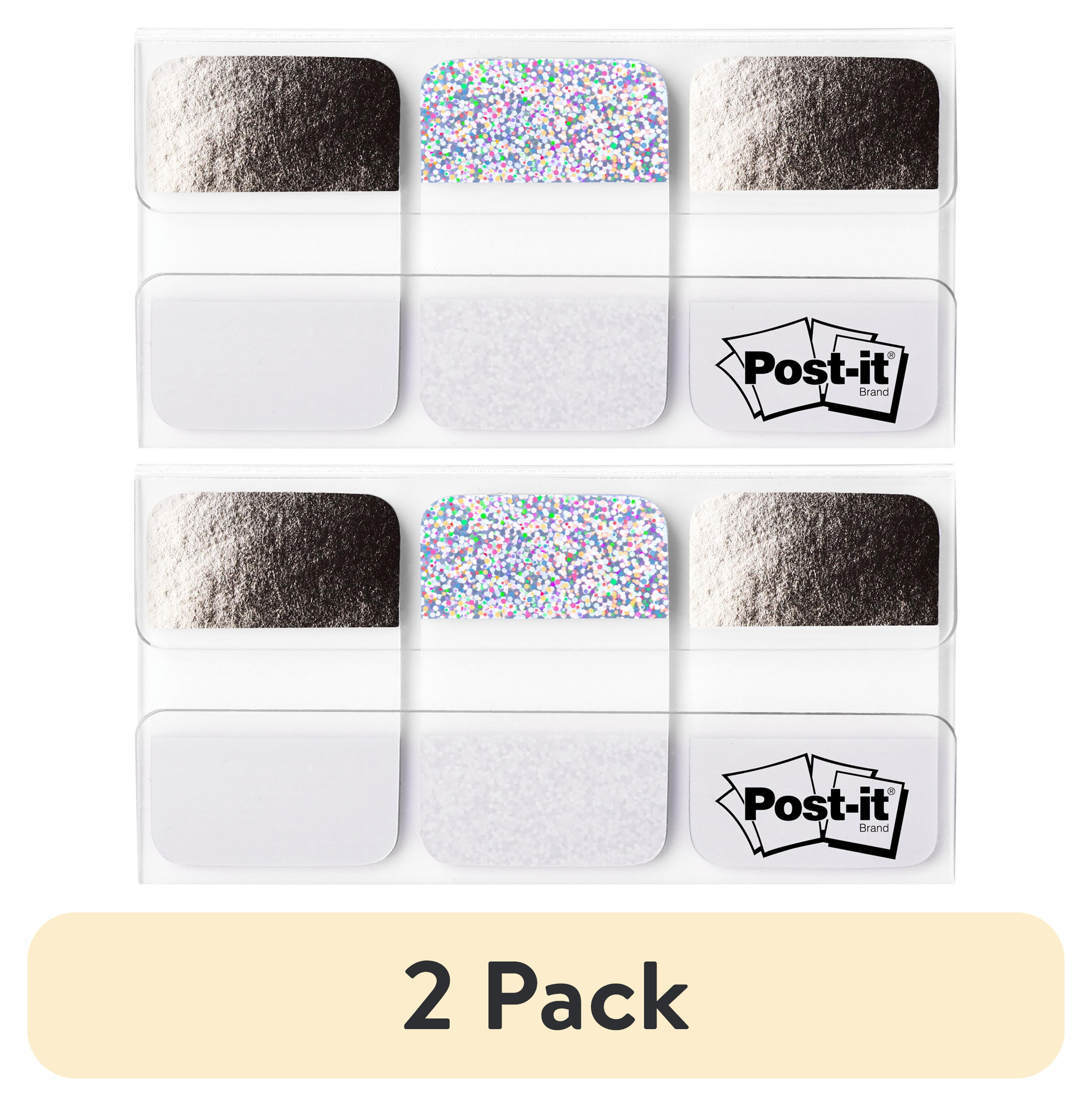 (2 pack) Post-it Foil Tabs, Assorted Iridescent Colors, 1 in x 1.5 in ...