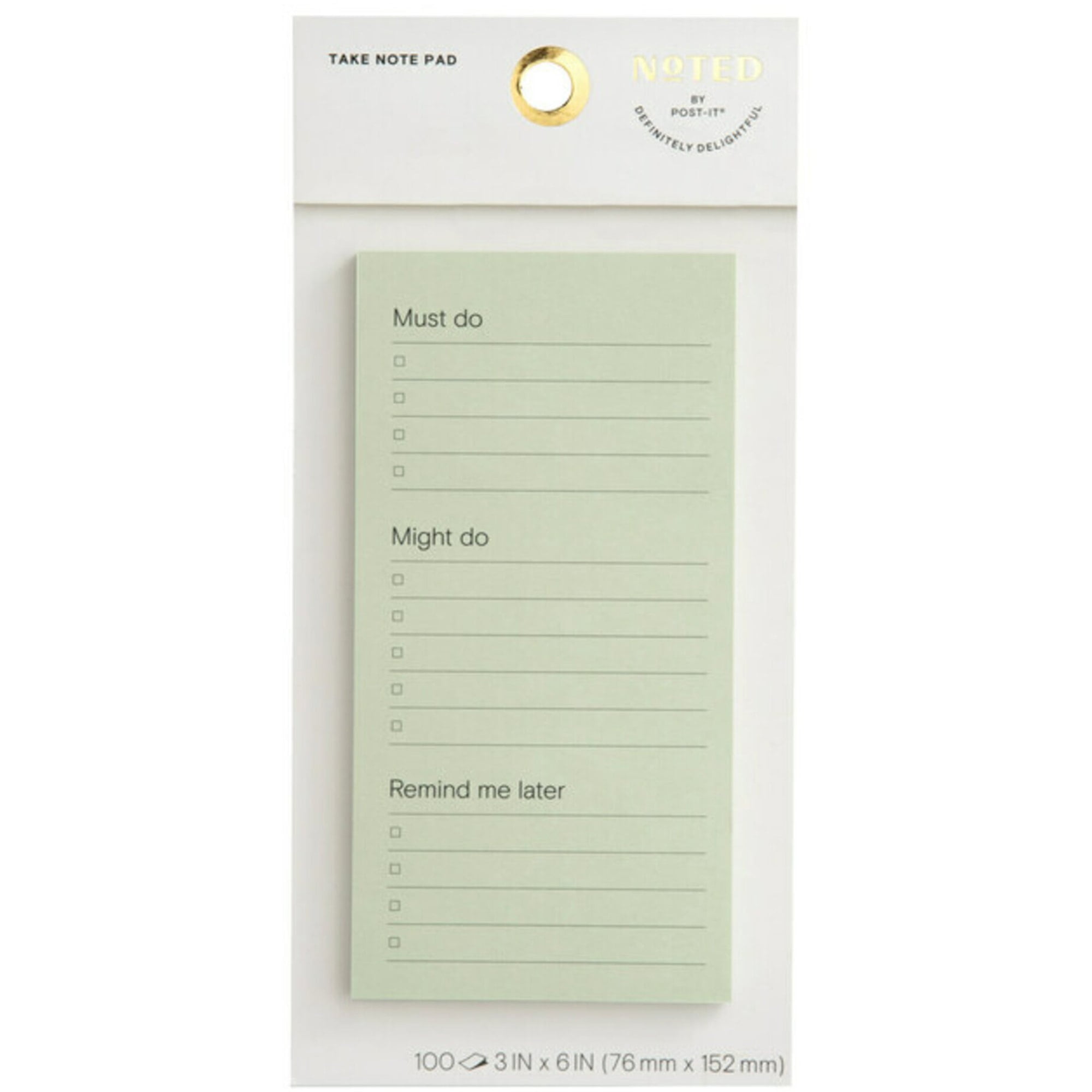 Post-it List Notes NTD6-36-2, 2.9 in x 5.7 in (73 mm x 144 mm ...