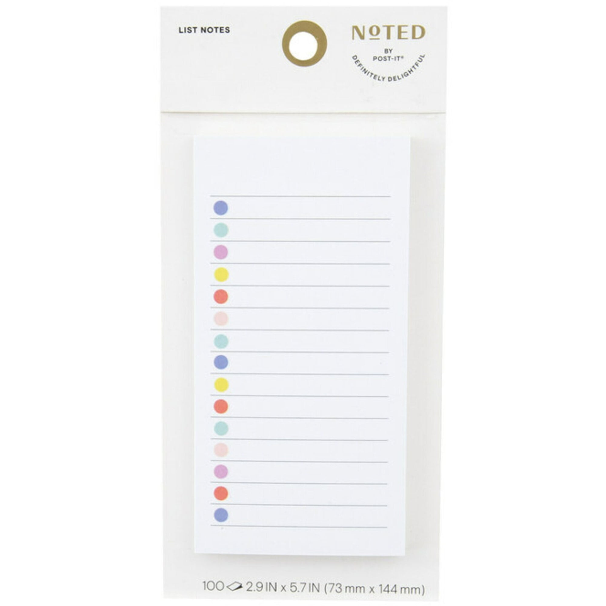 Post-it List Notes NTD8-36-1, 2.9 in x 5.7 in (73 mm x 144 mm ...