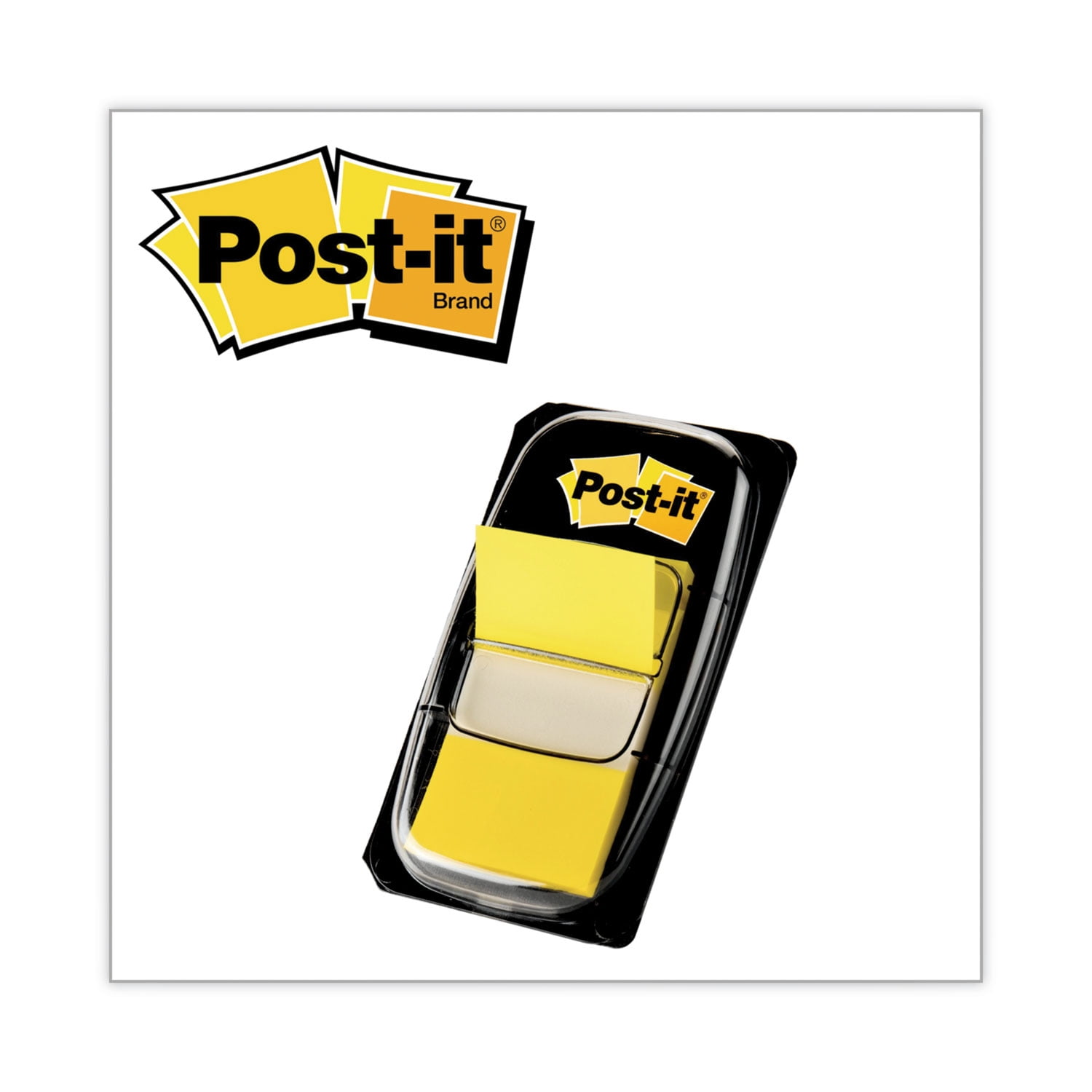 Post-it Marking Page Flags in Dispensers, Yellow, 12 50-Flag Dispensers ...