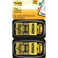 Post-it Sticky Note, 'Notarize' Message Flags, Yellow, 1 in. Wide, 100 ...