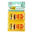 Post-it® Sign Here Sticky Notes, Yellow, 1 in. Wide, 50/Dispenser, Page ...