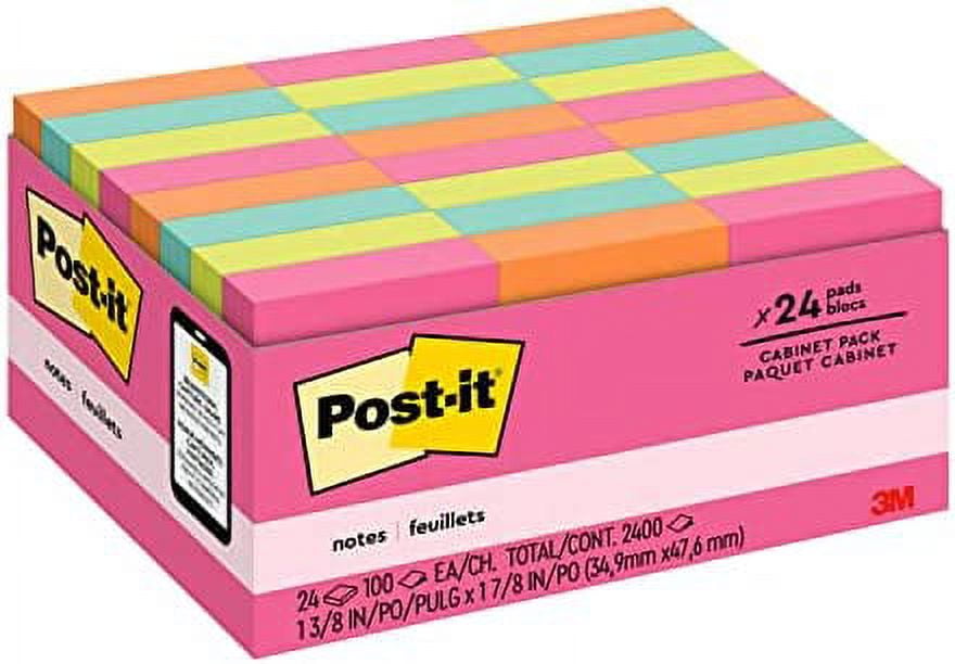 Post-it Mini Notes, 1.5x2 in, 24 Pads, America's #1 Favorite Sticky ...