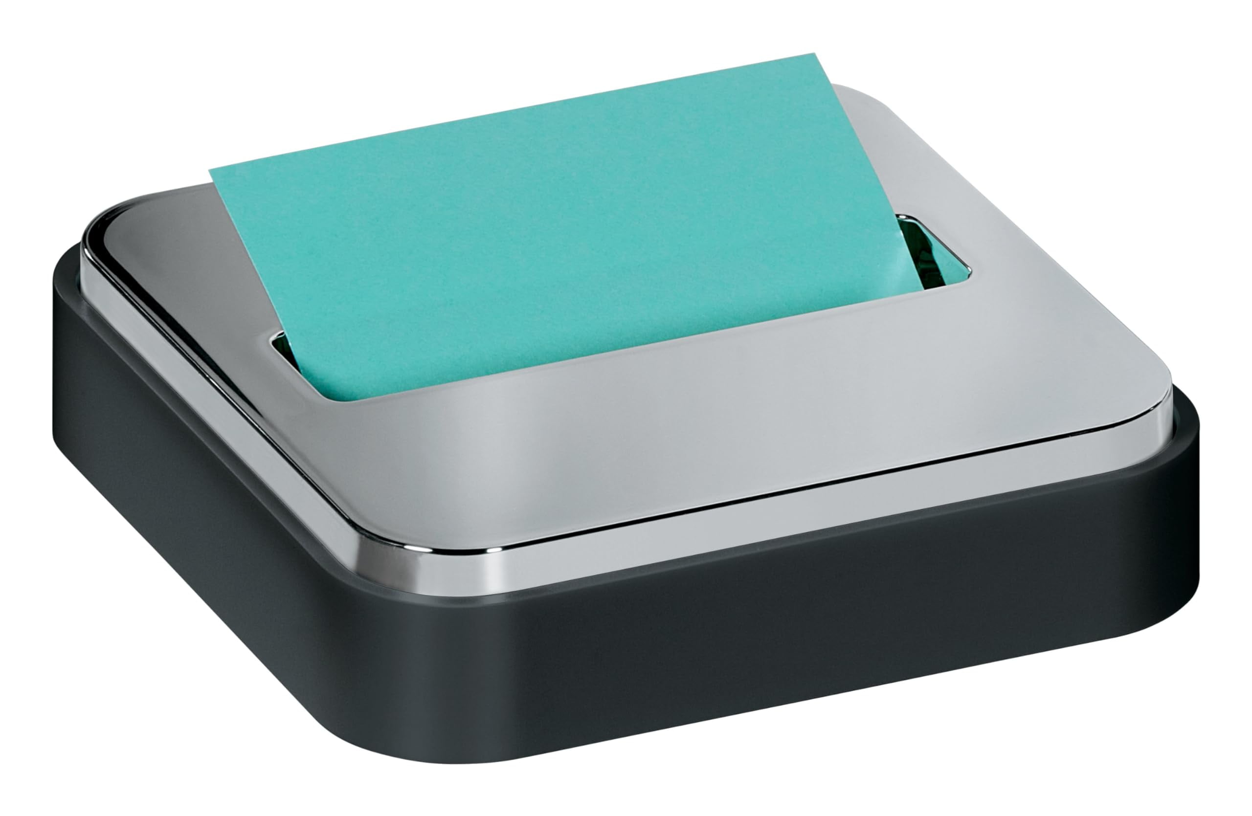 Post-it Note Dispenser with Post-it Pop-up Notes, Black Base with Steel ...