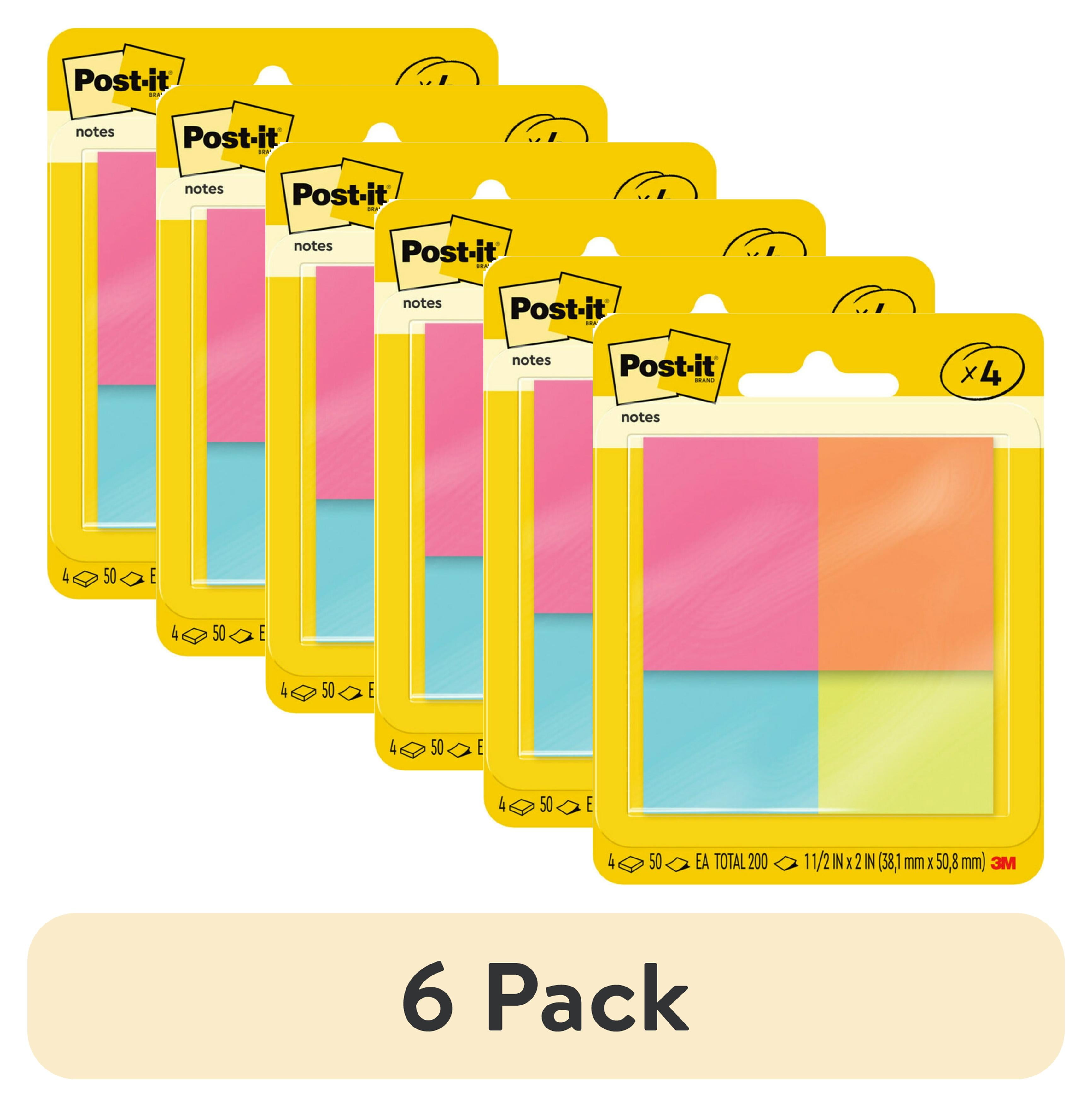 (6 pack) Post-it Notes, 1 3/8 in x 1 7/8 in, Poptimistic, 4 Pads ...