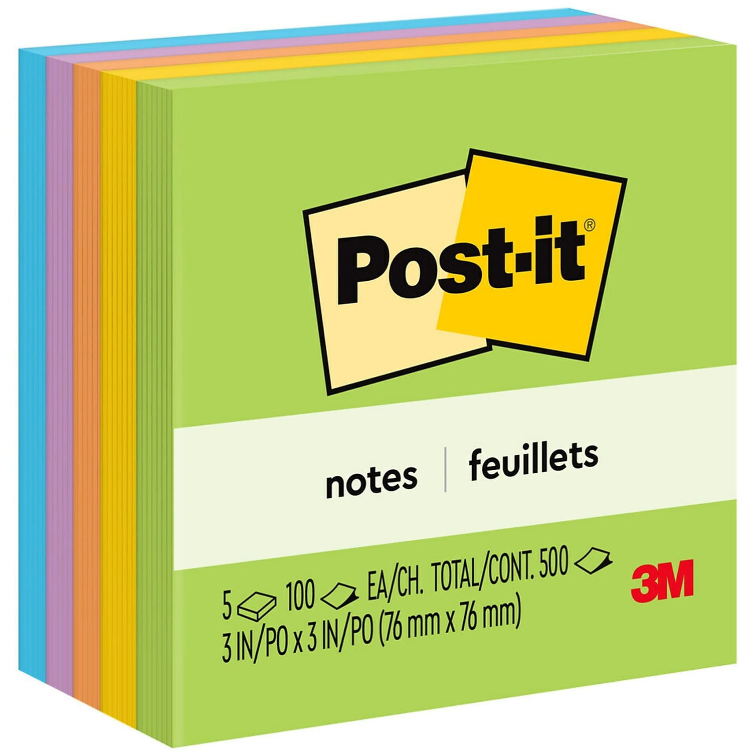 Post-it Notes 3" x 3" Floral Fantasy Collection 100 Sheet/Pad 5 Pads ...