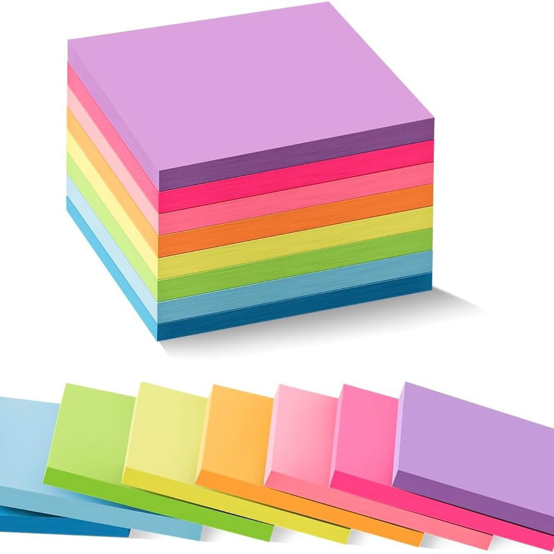 GARITIN Sticky Note Paper, 3" x 3" Sticky Notes, 16 Sticky Notes Pads ...