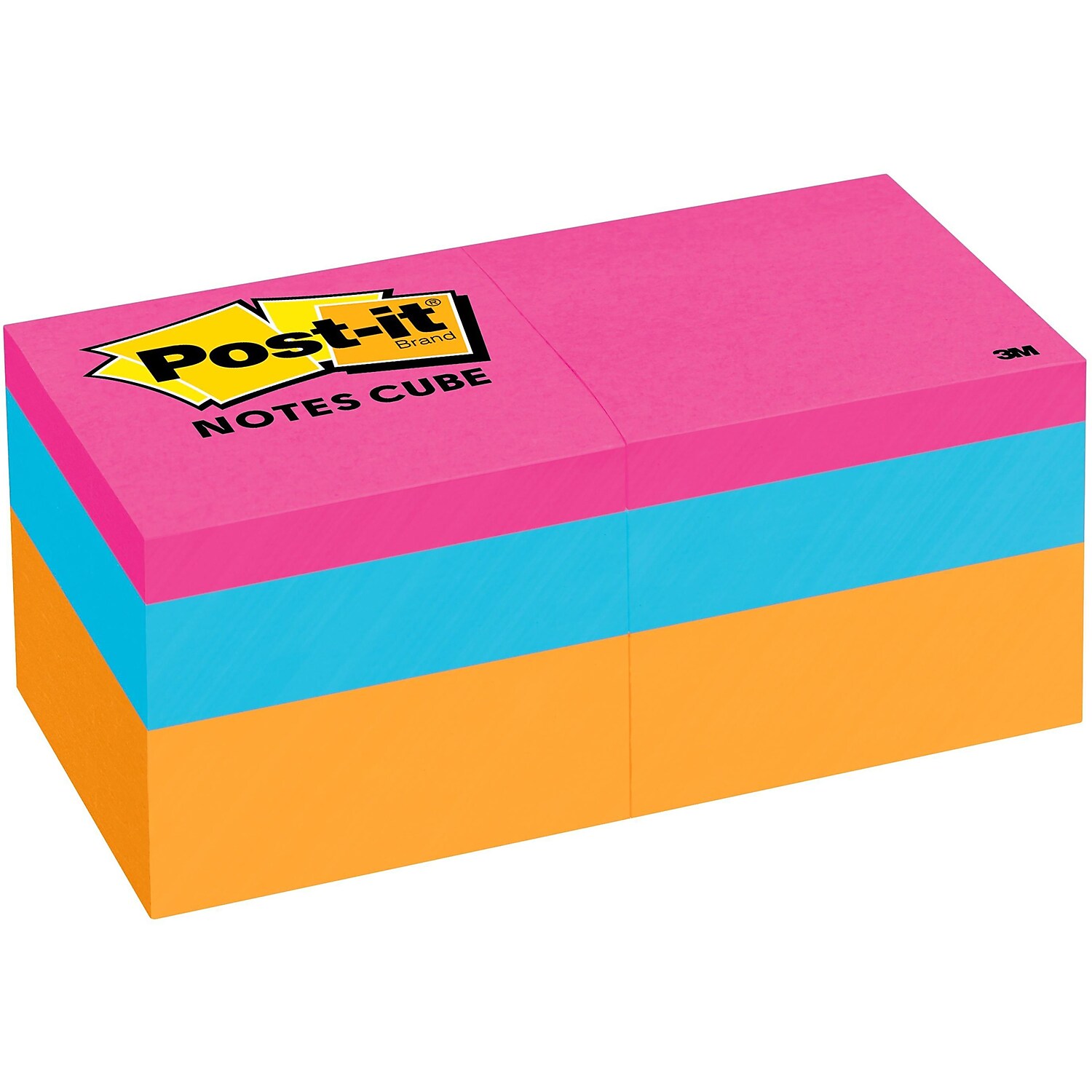 Post-it® Notes Memo Cubes, 2" x 2", Orange Wave, 2 Cubes/Pack - Walmart.com