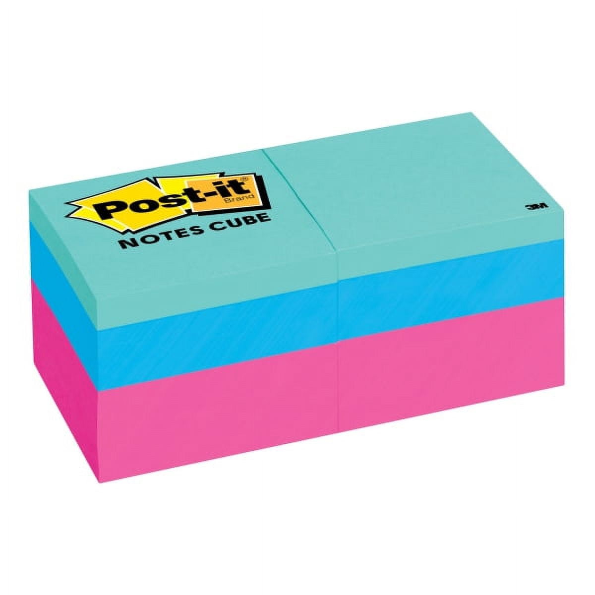 Post-it® Notes Memo Cubes, 2" x 2", Pink Wave, Pack Of 2 Cubes ...