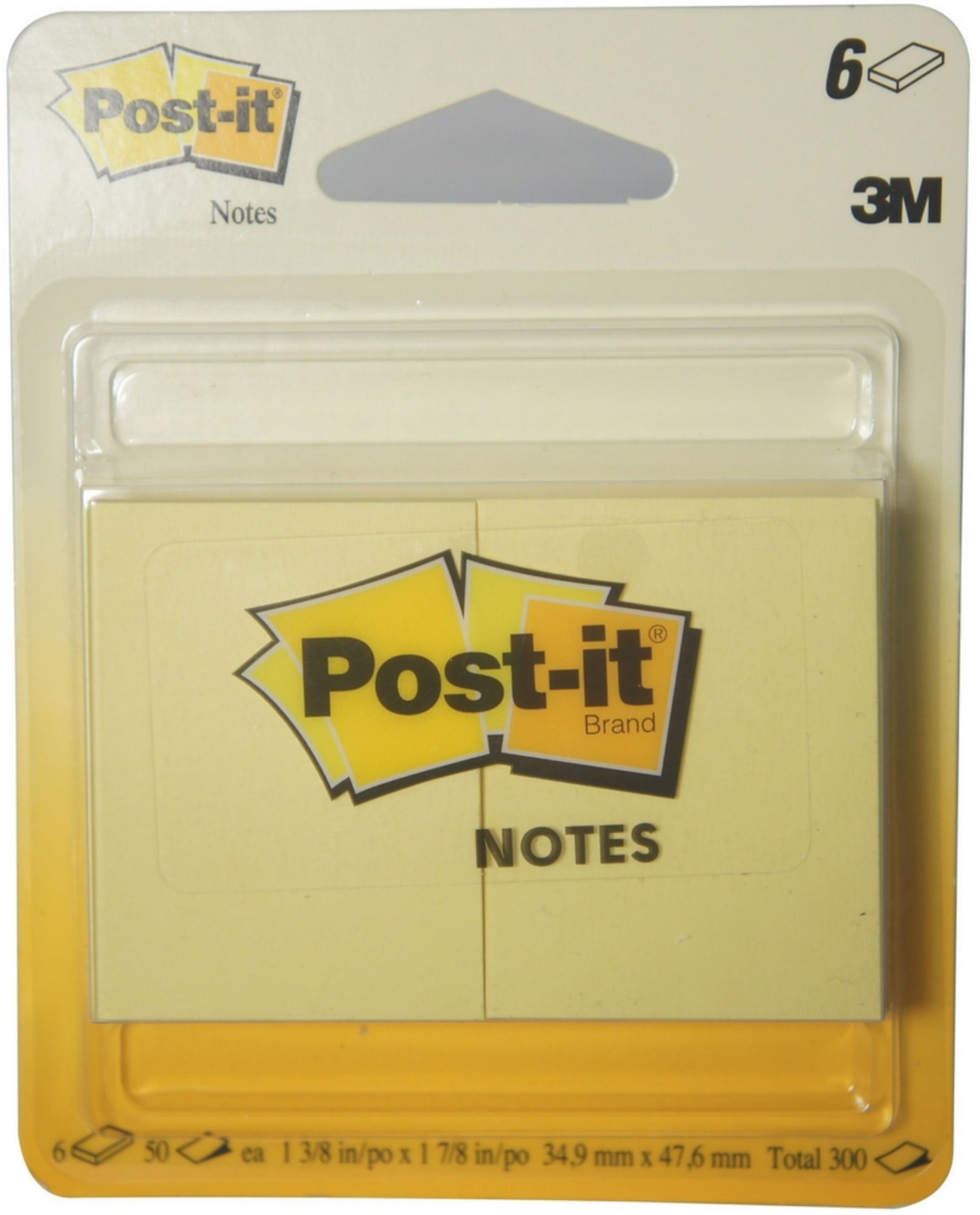 Post-it Notes Original Pads 1.5" X 2" 6 Each - (Pack of 3) - Walmart.com