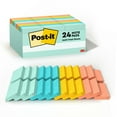 Post-it Notes Value Pack, 1 3/8 in x 1 7/8 in, Beachside Cafe, 24 Pads ...