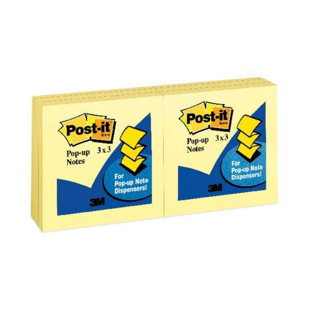 Post-it Original Canary Yellow Pop-up Refill, 3" x 3", Canary Yellow ...