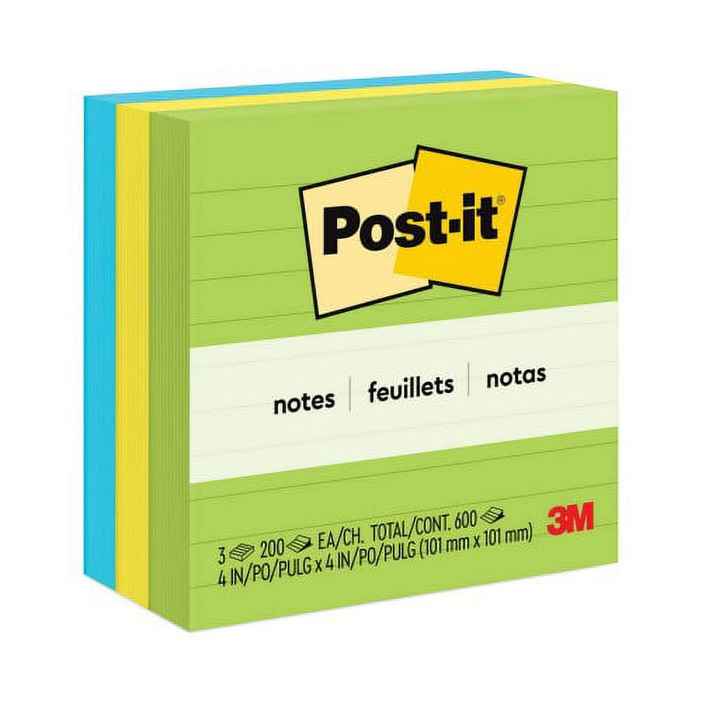 Post-it Original Pads in Floral Fantasy Collection Colors, Note Ruled ...