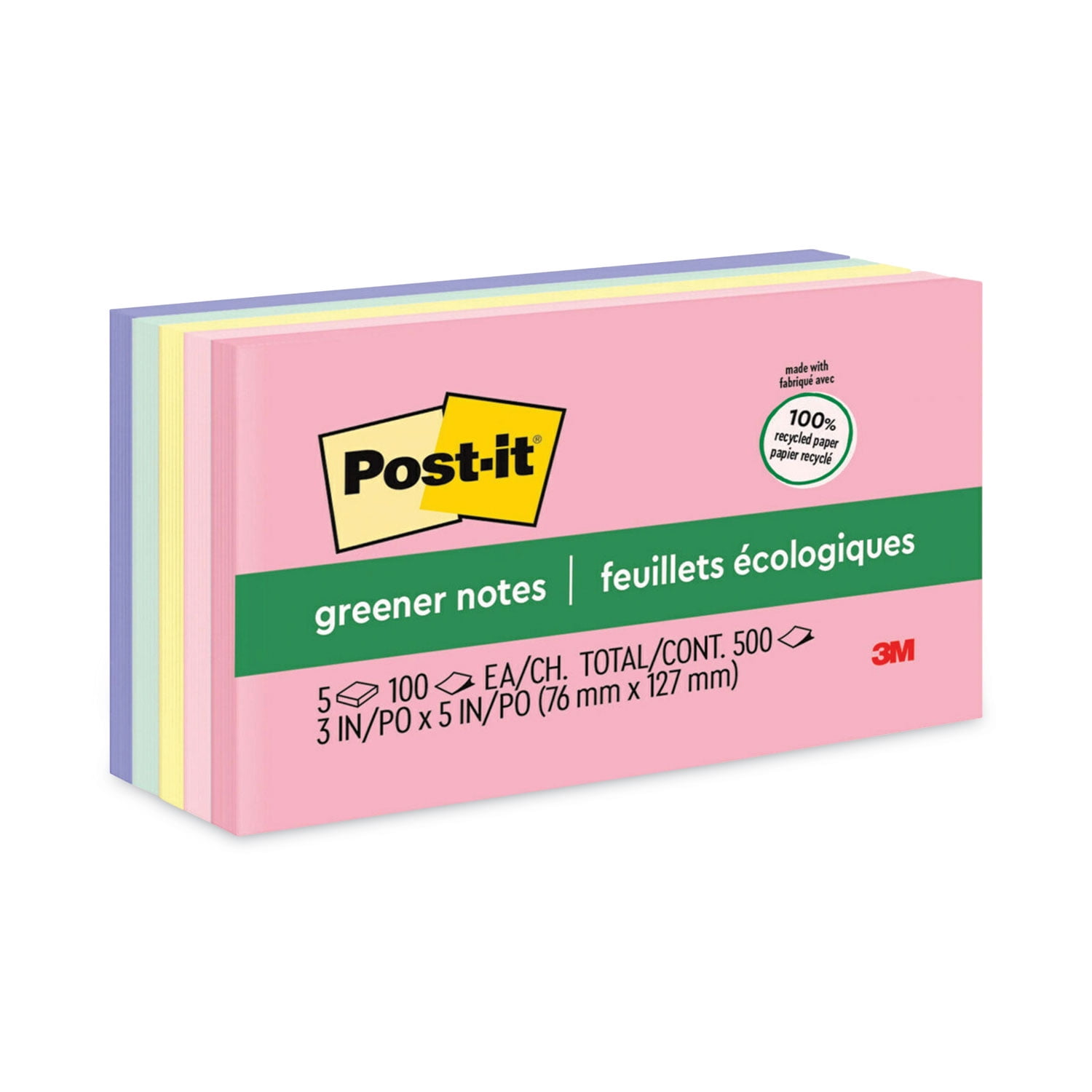 Post-it Original Recycled Note Pads, 3" x 5", Sweet Sprinkles ...