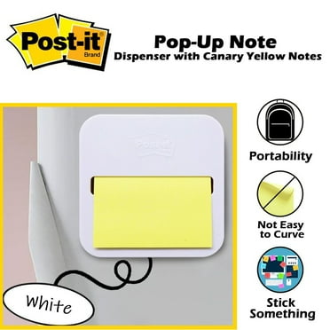 Post-It Black Clear-Top Pop-up Note Dispenser - Refillable Holder for ...