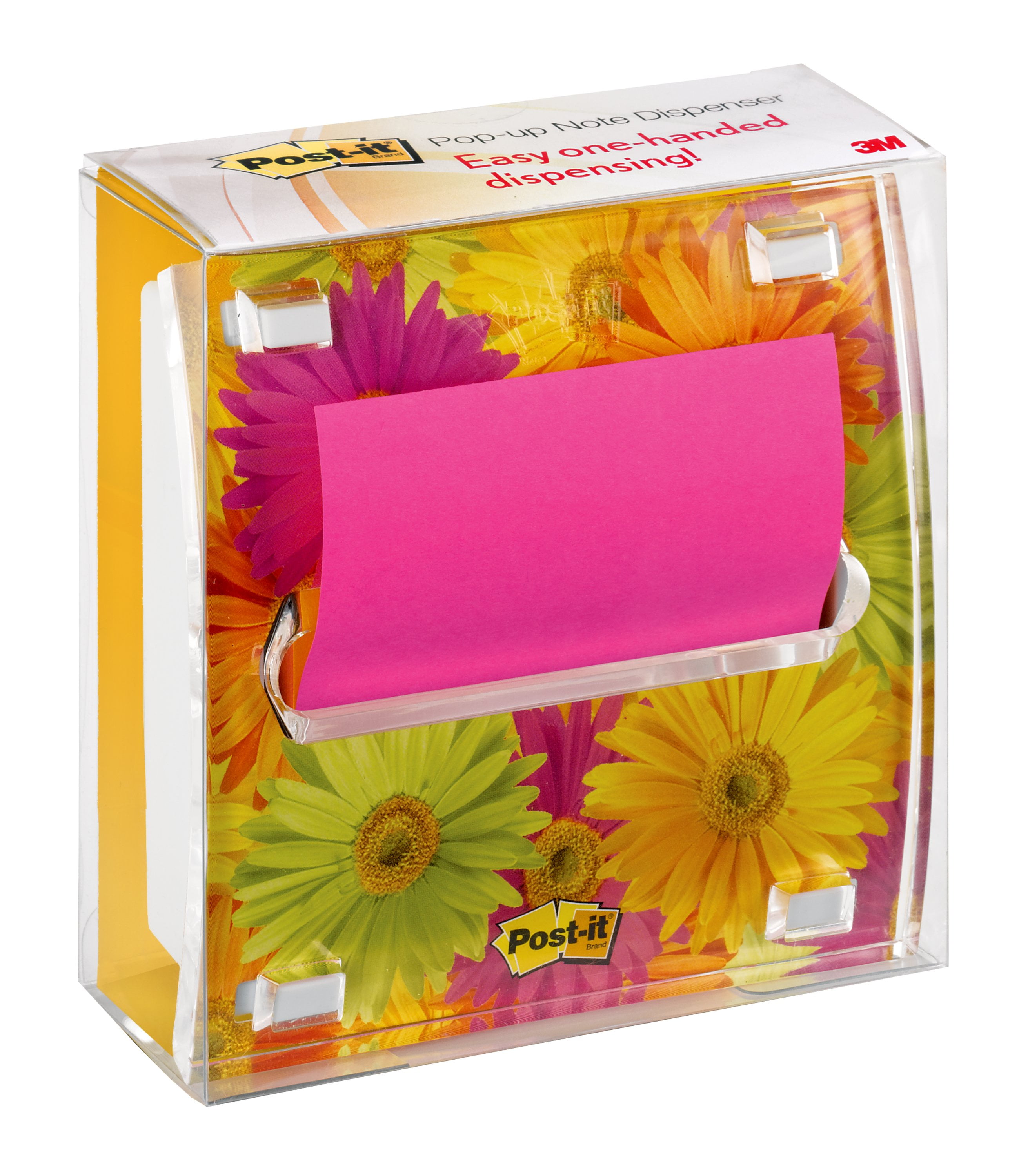Post-it® Pop-up Notes Dispenser for 3 in x 3 in Notes, Includes Floral ...