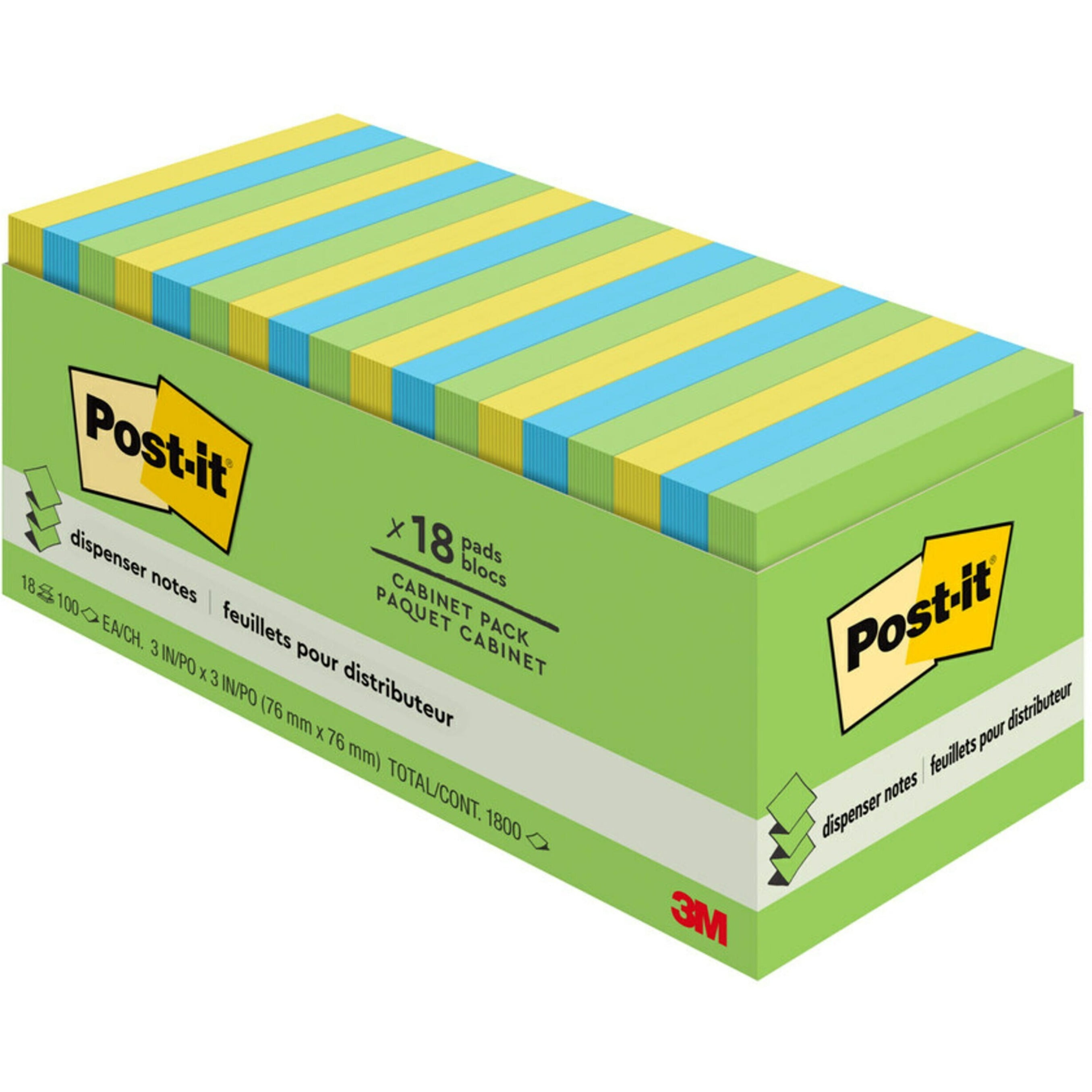 Post-it Pop-up Notes Original Pop-up Refill, 3 x 3, Assorted Jaipur ...