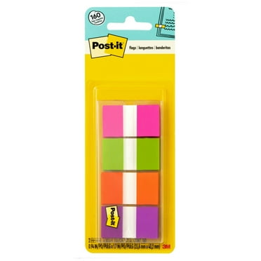 Post-it Flags Combo Pack, 1/2" and 1", Assorted Bright Colors, 320/Pack ...