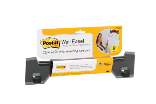 Post-it, Wall Easel, 15 in x 3.25 in, Smoke Gray, Pack of 2 - Walmart.com