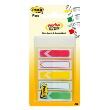 Post it Sign Here Message Flags, Assorted Colors, 1/2 in, 20/Color, 5 ...