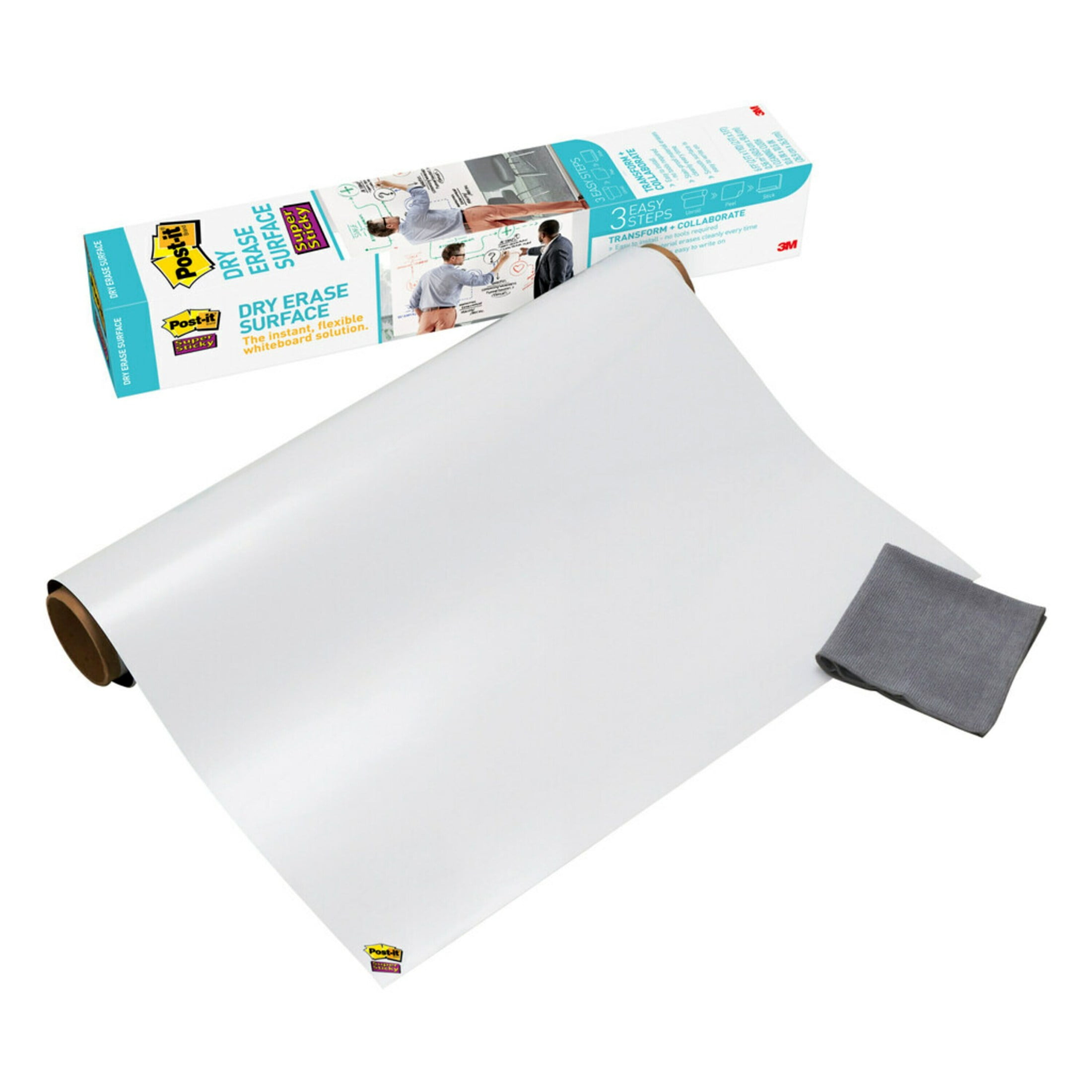Post it Self Stick Dry Erase Film Surface White 3 x 2 Ft 6 Sq Ft