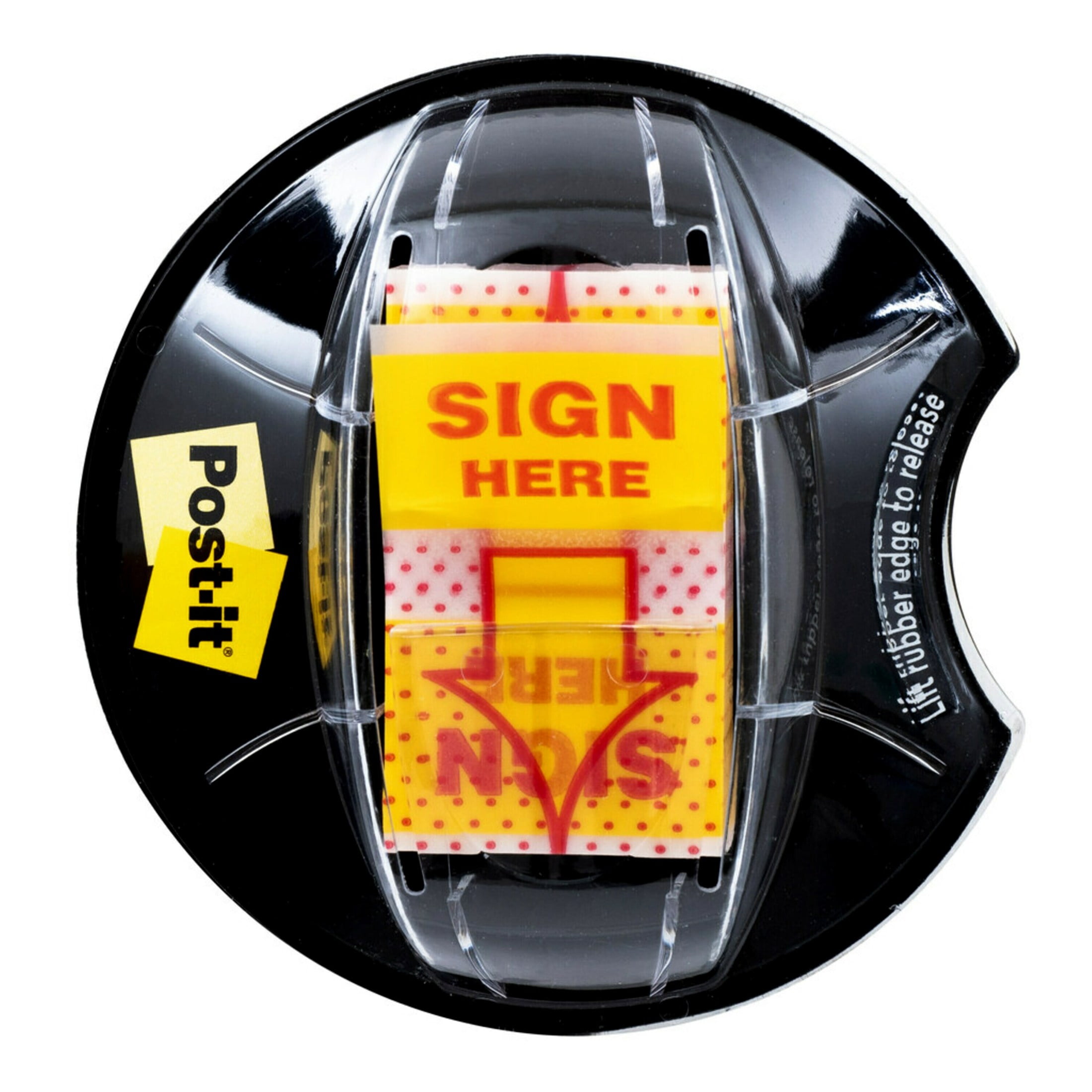 Post-it 1" Wide Sign Here Flags , Yellow, 200/ Desk Grip Dispenser ...