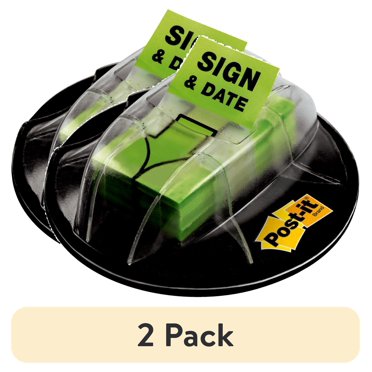 Post-it Sticky Note, 'Notarize' Message Flags, Yellow, 1 in. Wide, 100 ...