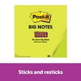 Post-it, Big Notes, 11 in x 11 in, Neon Green, 30 Sheets/Pad - Walmart.com