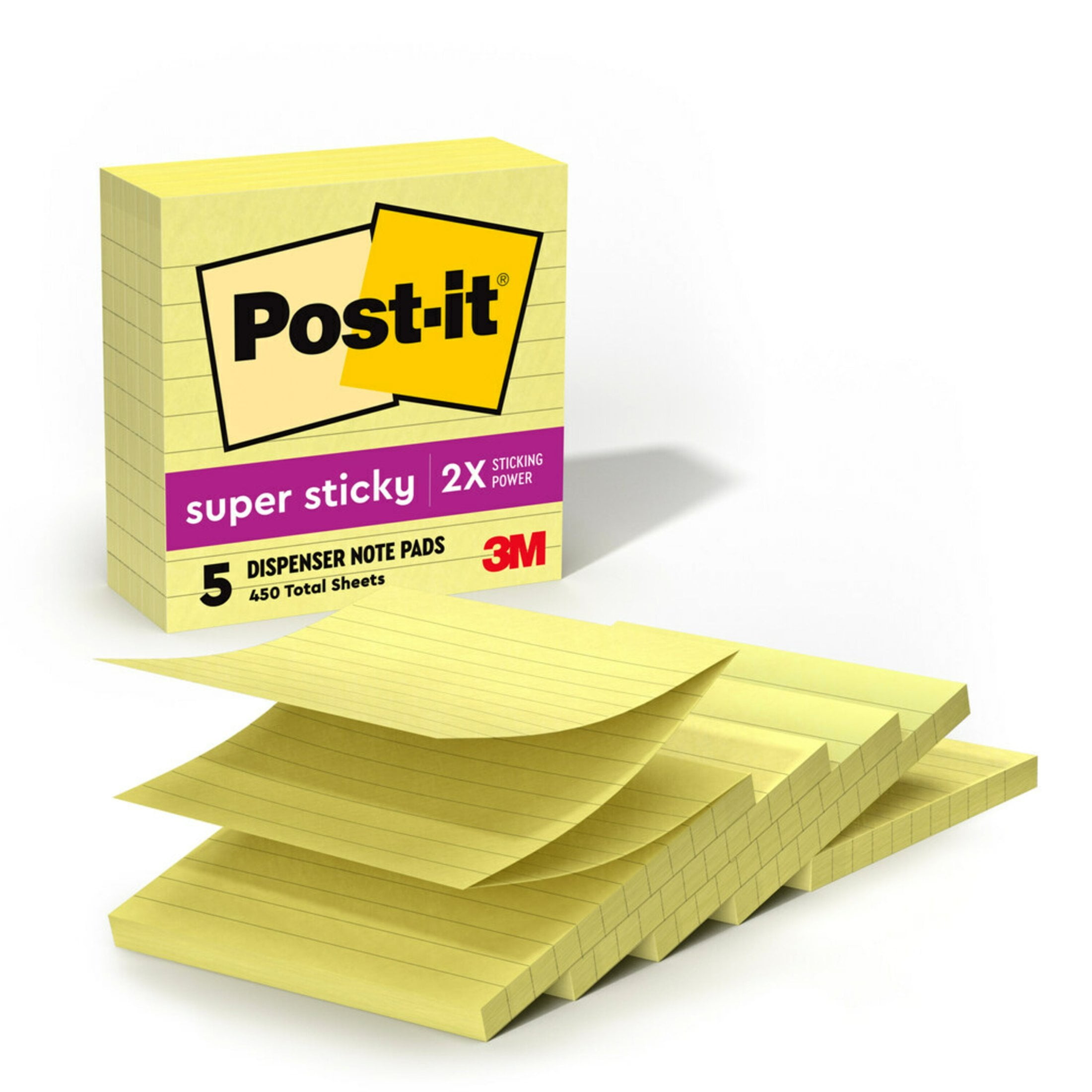 Post-it Super Sticky Dispenser Pop-up Notes, 4 in x 4 in Canary Yellow ...