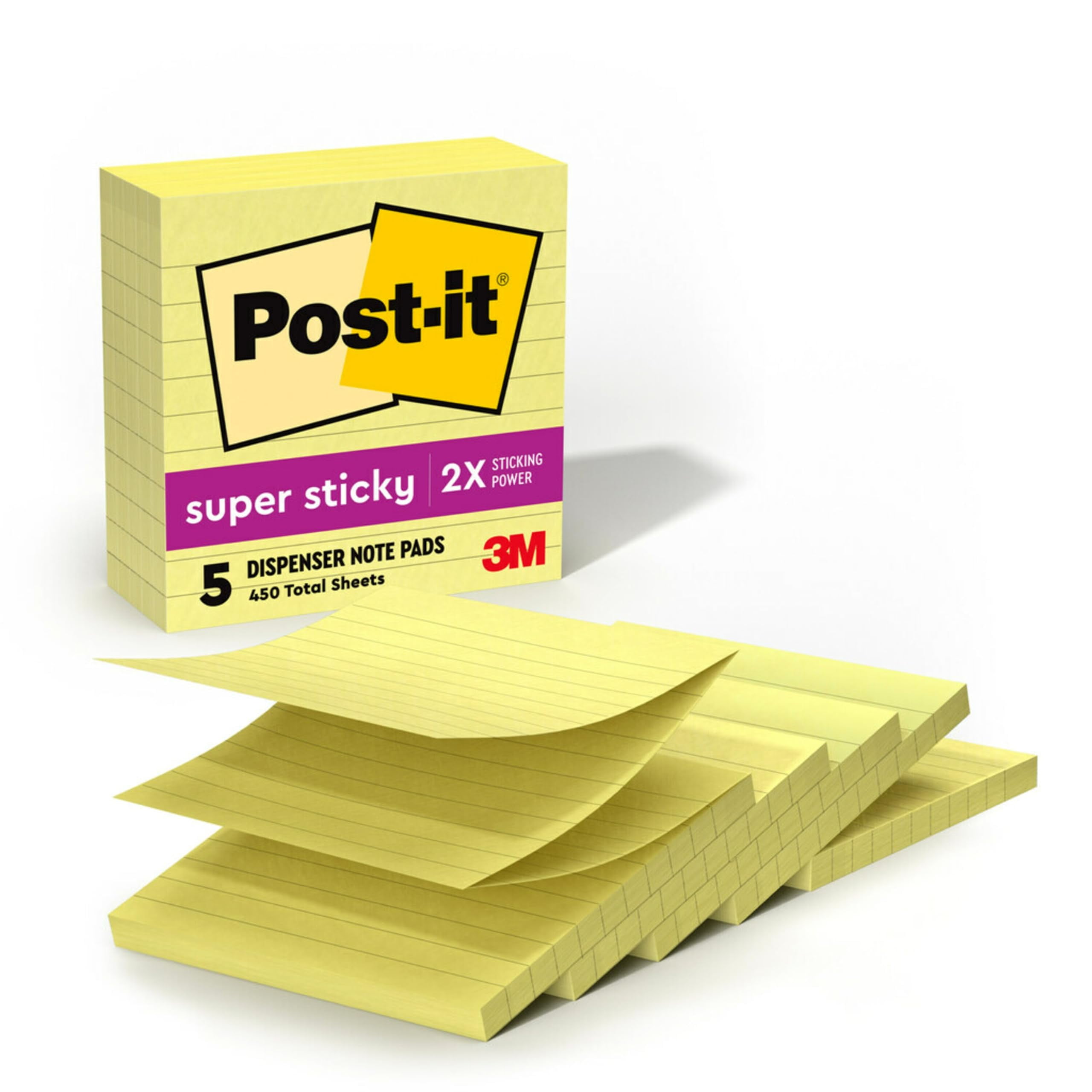 Post-it Super Sticky Dispenser Pop-up Notes, 5 Sticky Note Pads, 4 x 4 ...