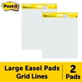 Post-it® Super Sticky Easel 2-pads White with Grid - Walmart.com