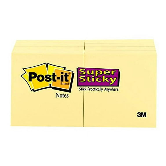 Post-it Super Sticky Notes, 2x2 in, 8 Pads, 2x the Sticking Power ...