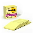 Post-it Super Sticky Notes, Recycled, Canary Yellow, 3x3 in., 90 Sheets ...