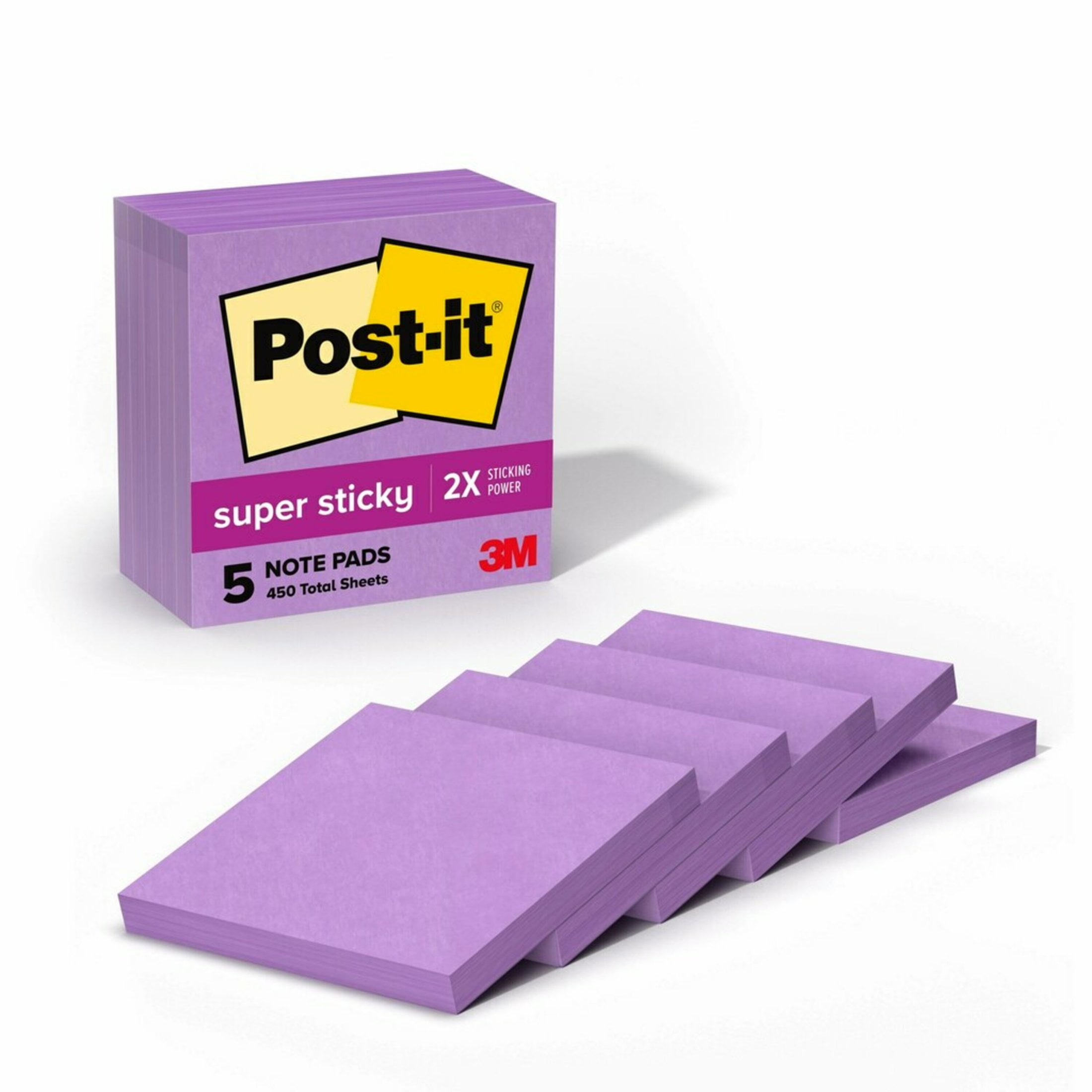 Post-it Super Sticky Square Notes, Single Color Packs, 3x3 in., 90 ...