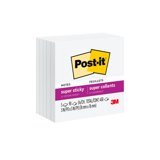 Post-it Super Sticky Notes, 3" x 3, White, 90 Sheets/Pad, 5 Pads ...