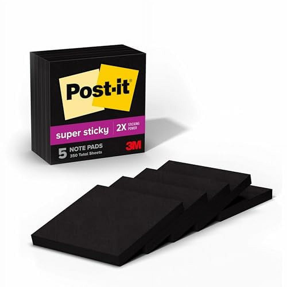 Post-it Super Sticky Notes, 3x3 in, 5 Pads, 2x the Sticking Power ...