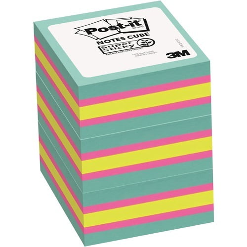 Post-it Super Sticky Notes Cubes 3" x 3" - Square - Multicolor - 3 ...