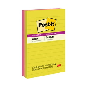 Post-it Full Stick Sticky Notes, 3x3 inches, Supernova Neons Collection ...
