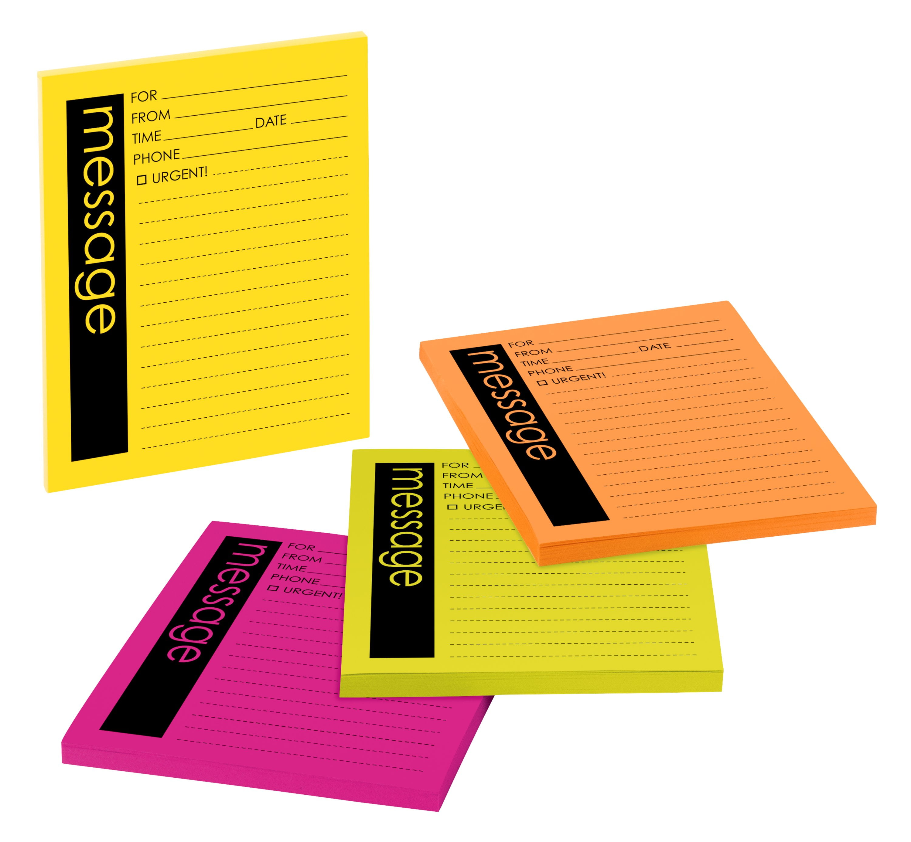 Post-it Super Sticky Notes, Telephone Message, 4 in x 5 in, Lined, 4 ...