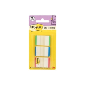 Post-it Tabs Office Supplies, Durable Page Markers, 1 in. Wide ...