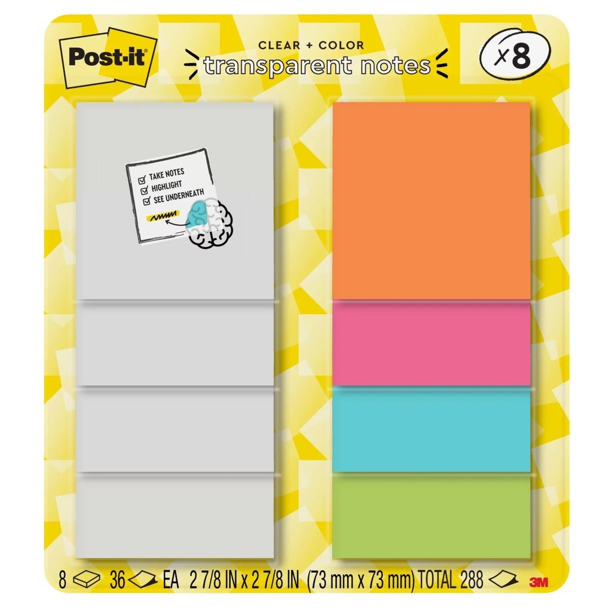 Customer reviews for Post-it Transparent Notes Assorted Colors ...