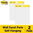 Post-it Wall Pad Easel Pad w/ Bonus Command Strips, 20 in. x 23 in., 2 ...