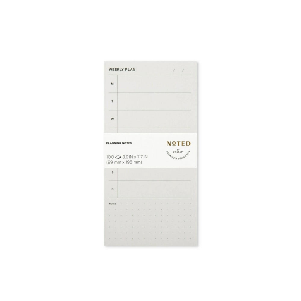 Post-it Weekly Plan 4"x8" - Neutral Tones - Walmart.com