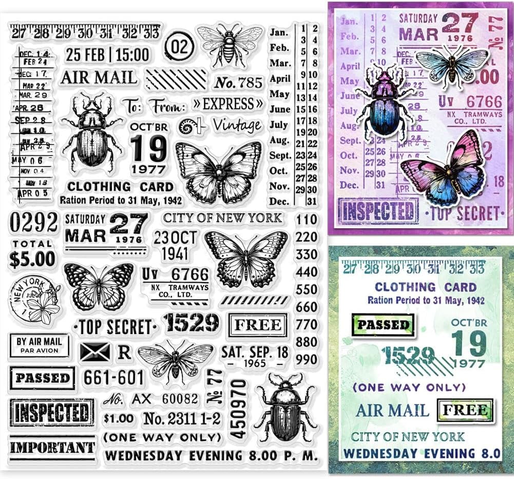 Postage Clear Stamps Air Mail Clear Stamp Vintage Clear Rubber Stamps ...