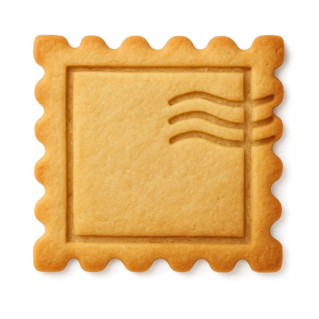 Postage Stamp Cookie Cutter & Stamp 4x4" for Baking Fondant Clay ...