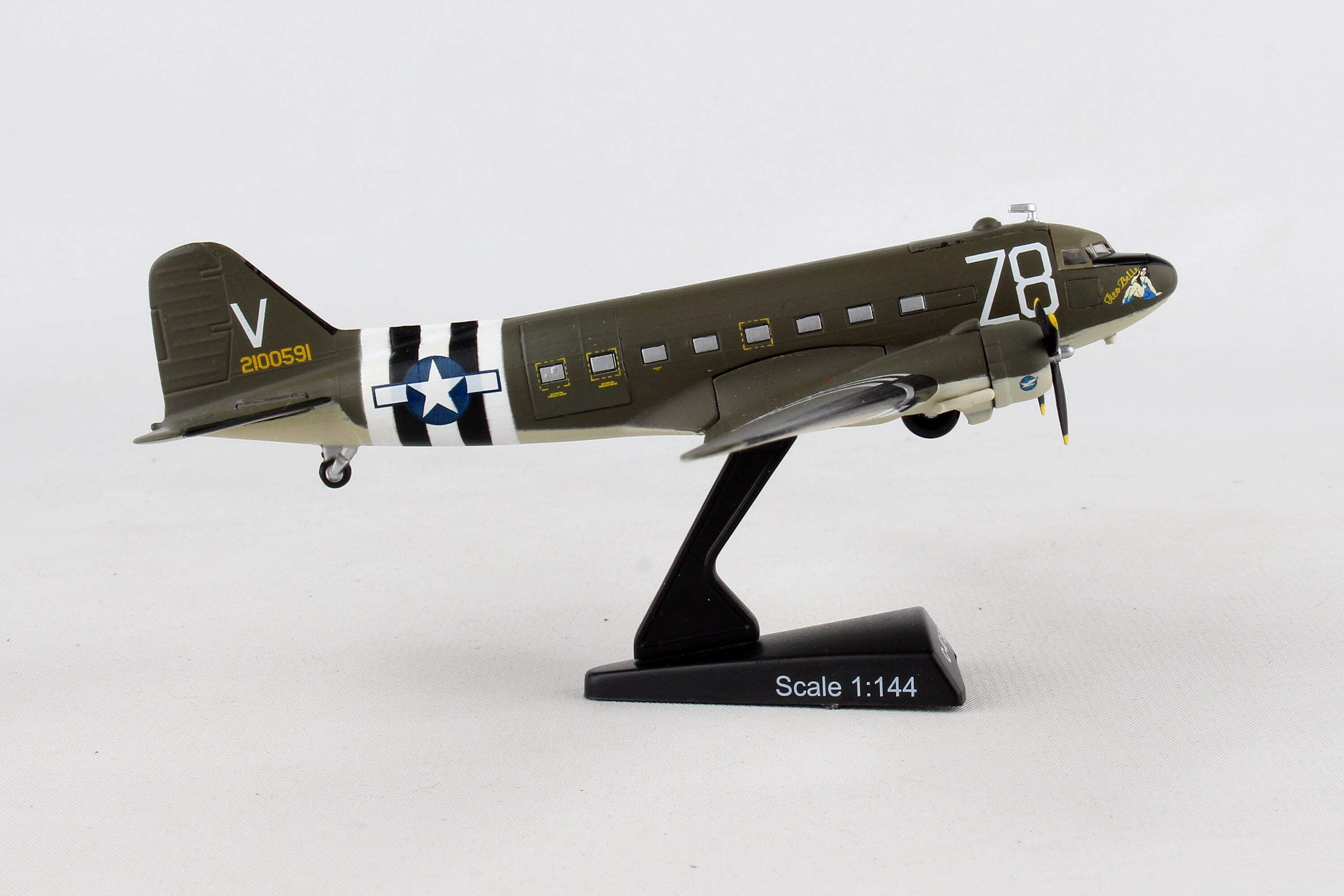 Postage Stamp Planes PS5558-3 1 by 144 Scale C47 Tico Belle Model ...