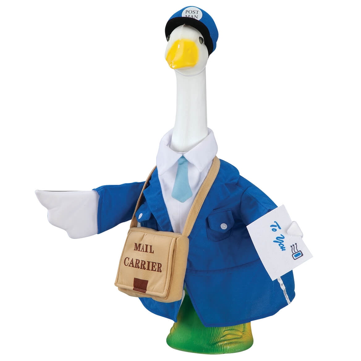 Gaggleville Postal Carrier Goose Outfit, Fits Large 23" H Statue, by Fox Valley Traders ...