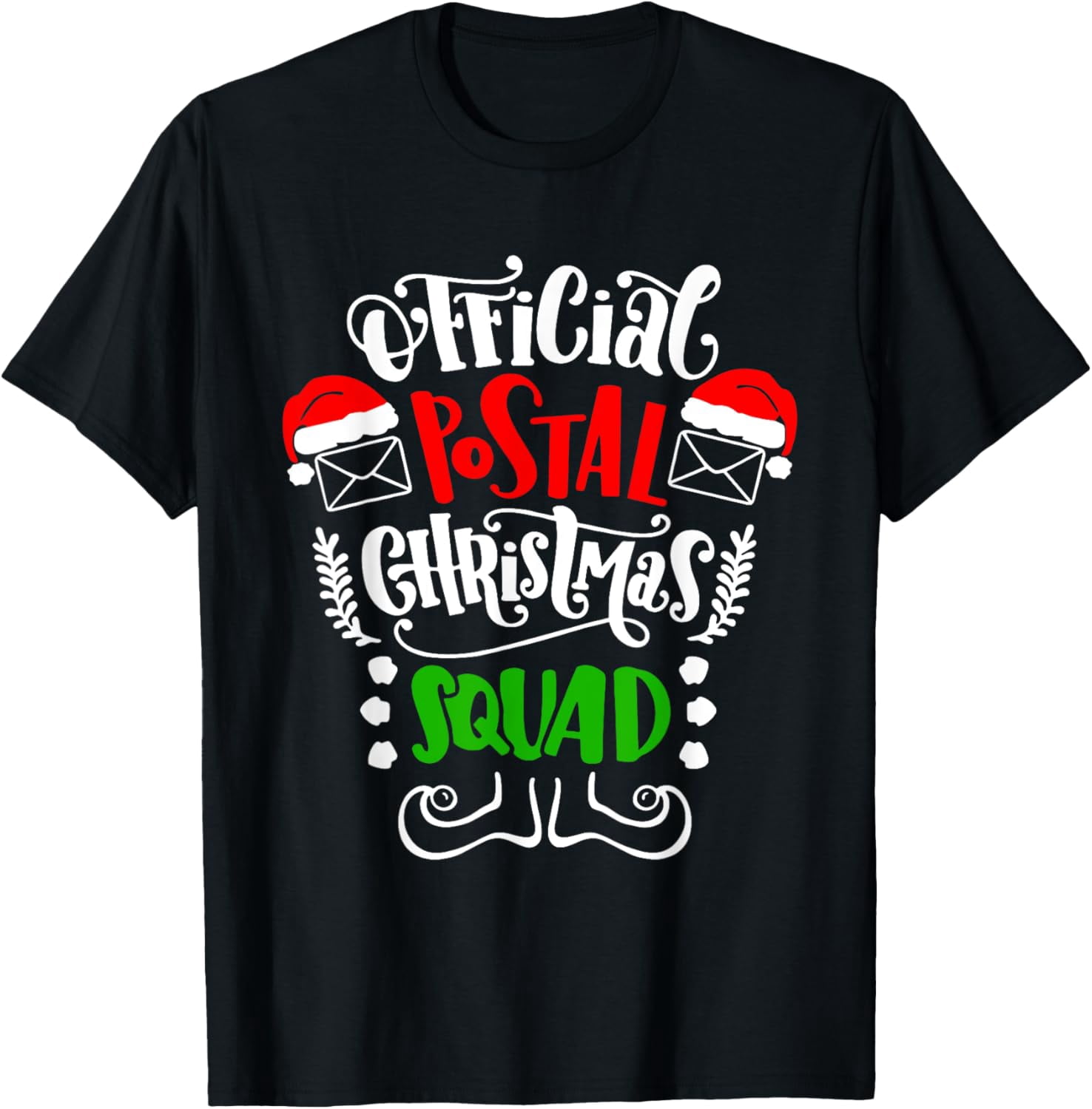 Postal Christmas Squad Funny Elf Postal Worker Xmas T-Shirt - Walmart.com