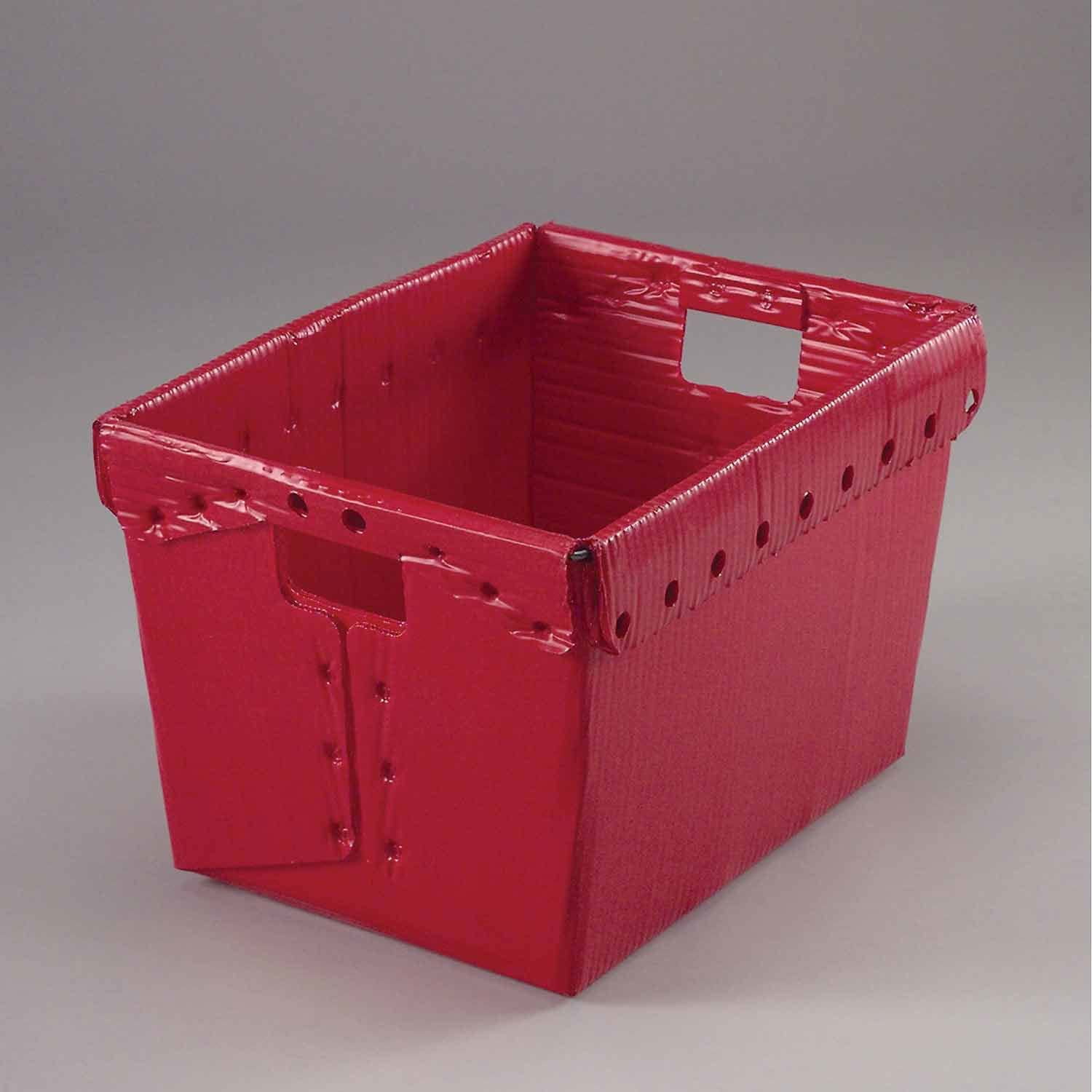 Postal Mail Tote Without Lid, Corrugated Plastic, Red, 18-1/2x13-1/4x12 ...