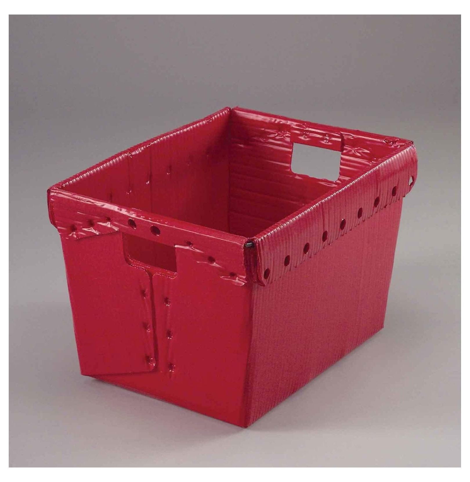 Postal Mail Tote Without Lid, Corrugated Plastic, Red, 18-1/2x13-1/4x12 ...